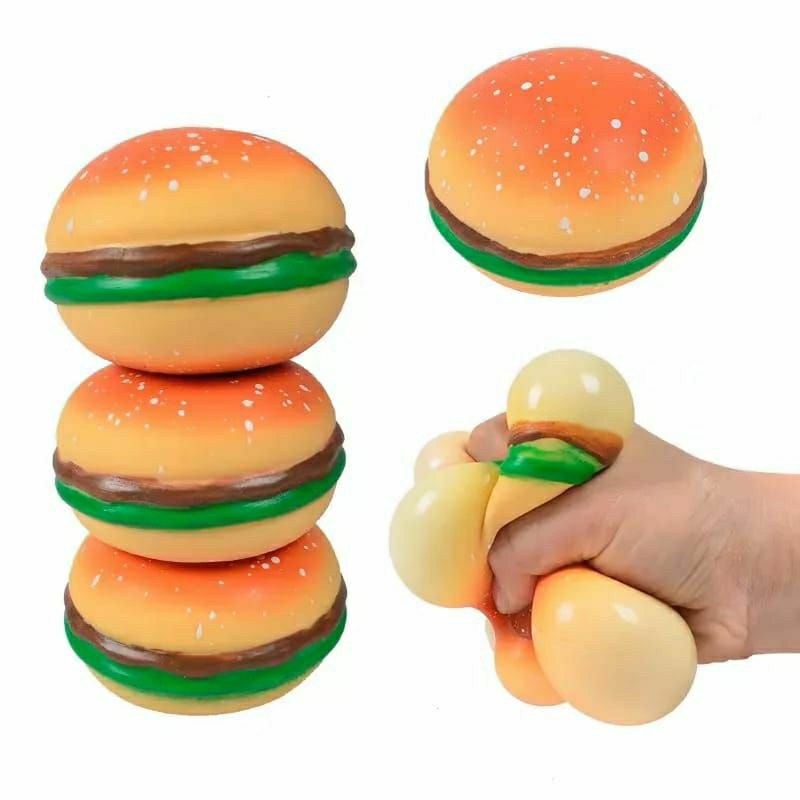 Jual hokiterus21 SQUISHY BURGER replika burger mainan masakan hamburger ...