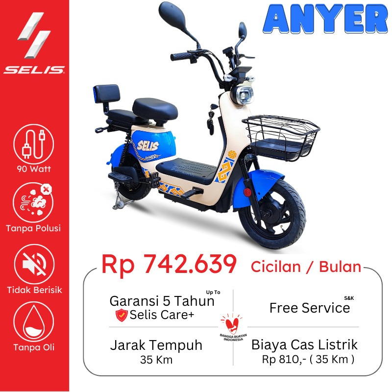 Jual Sepeda listrik Selis tipe Anyer- Selis Kemayoran | Shopee Indonesia