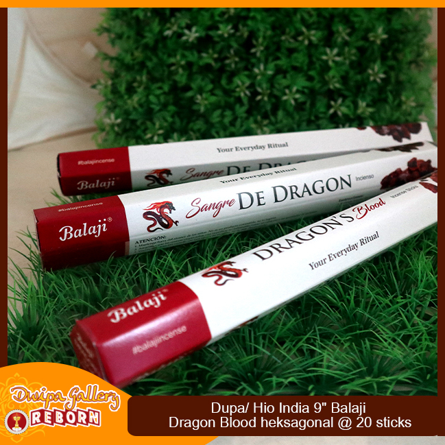 Jual Dupa Hio India Wangi Dragon Blood Balaji heksagonal 9" @20 sticks ...