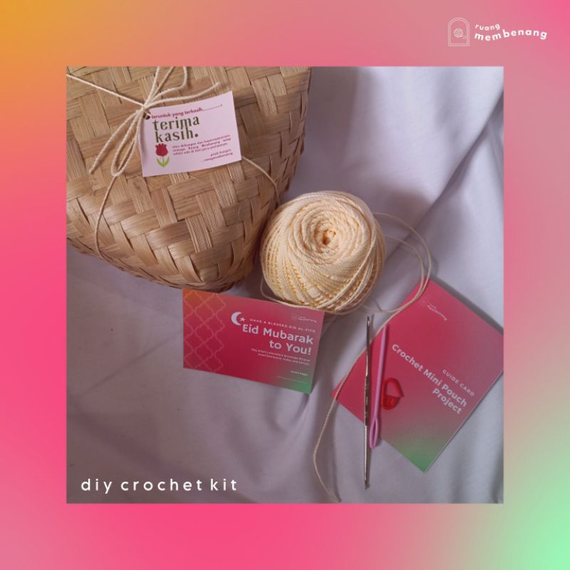 Jual Ruang Membenang - DIY KIT Crochet Pouch for Beginner - Hampers KIT ...