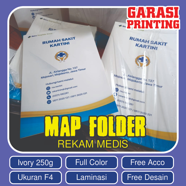 Jual [min. 1.000] Cetak MAP REKAM MEDIS / Map Folder Rumah sakit - Puskesmas - Desain Custom ...