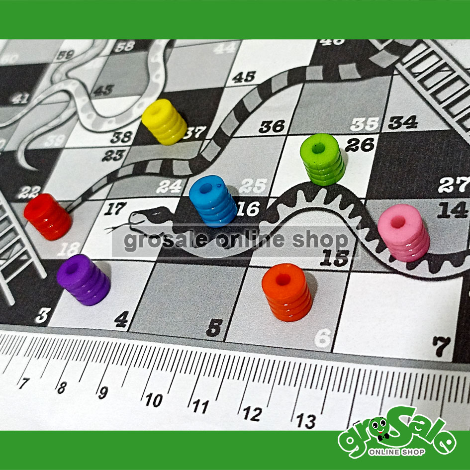 Jual [10 pcs] Mote Bidak Tabung Warna Pelengkap Board Game Monopoli Ular Tangga toys aksesoris ...
