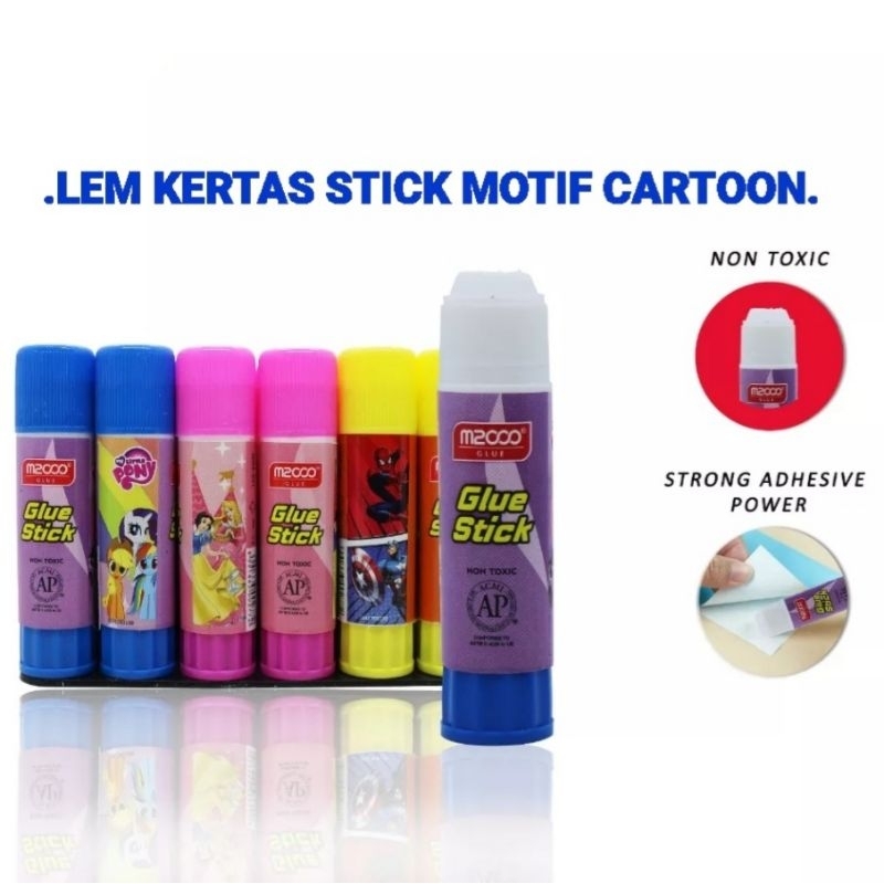 Jual Lem kertas motif Cartoon lucu / glue stick / lem kertas | Shopee ...