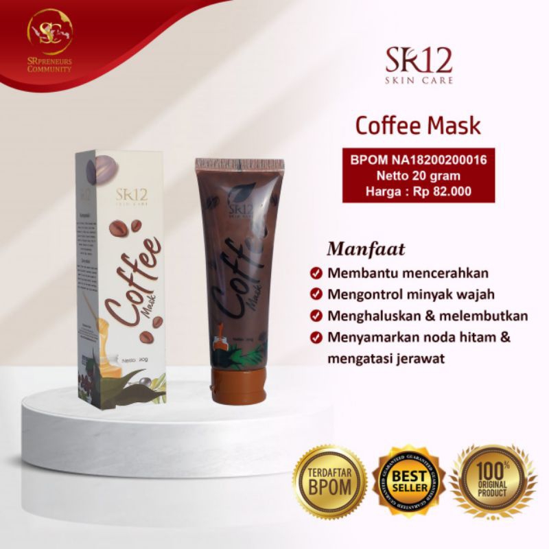 Jual Coffee Mask SR12 / Masker Kopi / Masker Aroma Kopi / Masker ...