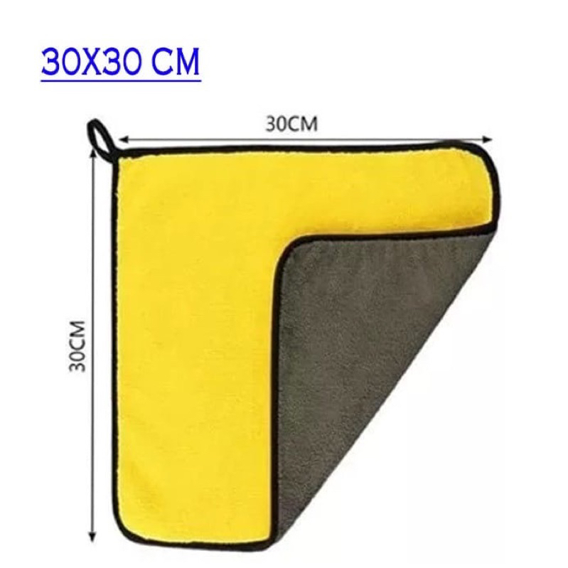 Jual Kain Lap Microfiber 30 x 30cm Multi Fungsi Lap serba guna 2 sisi ...