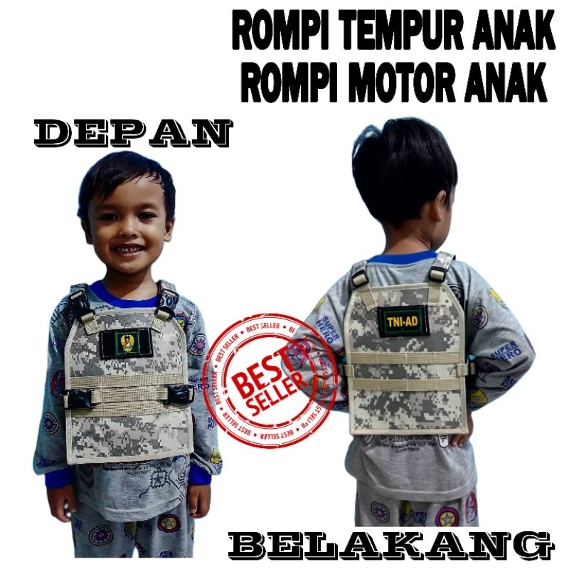 Jual Rompi vest anak rompi profesi anak rompi motor motif loreng model ...