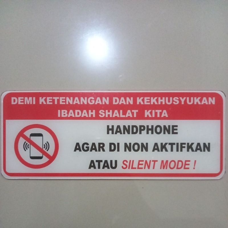 Jual sign board akrilik matikan hp masuk masjid | Shopee Indonesia