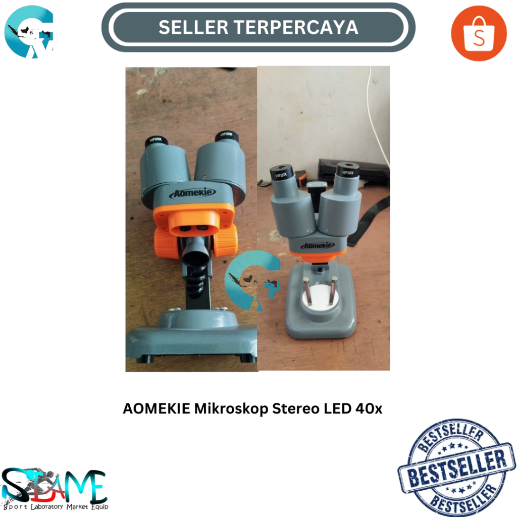Jual AOMEKIE Mikroskop Stereo LED 40x | Shopee Indonesia