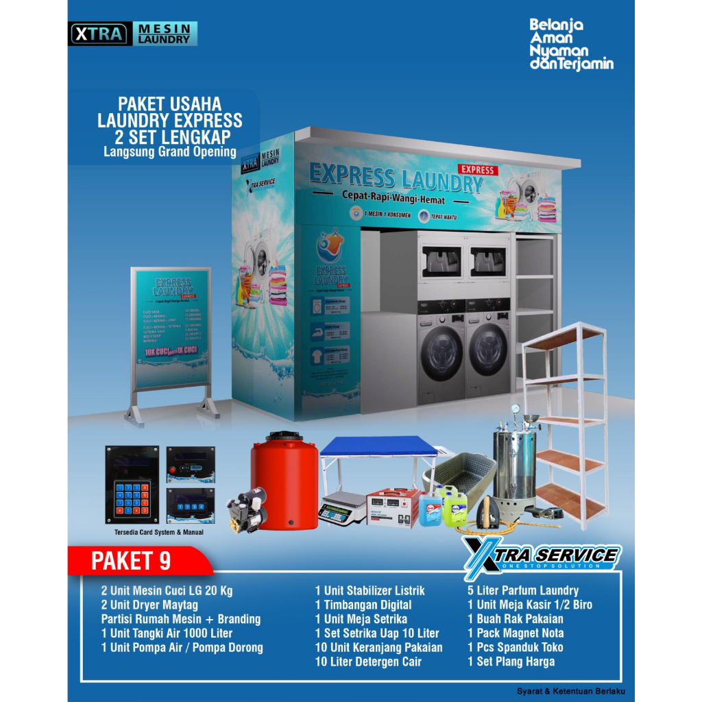 Jual Paket 9 ( Mesin Laundry Express ) | Shopee Indonesia