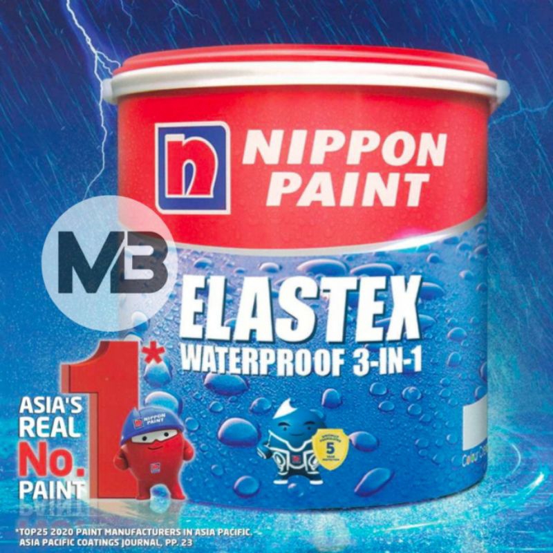 Jual Cat Tembok Waterproof Nippon Elastex 3in1 1 Kg | Shopee Indonesia