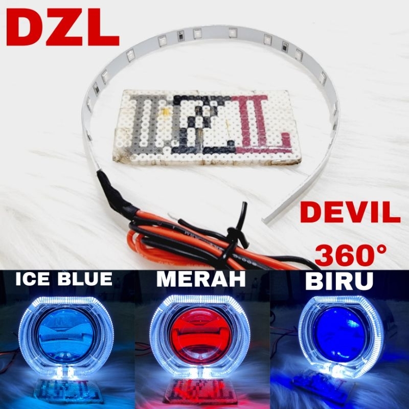 Jual Lampu led devil 360 demon biled projector devil eye projie 2.5 ...