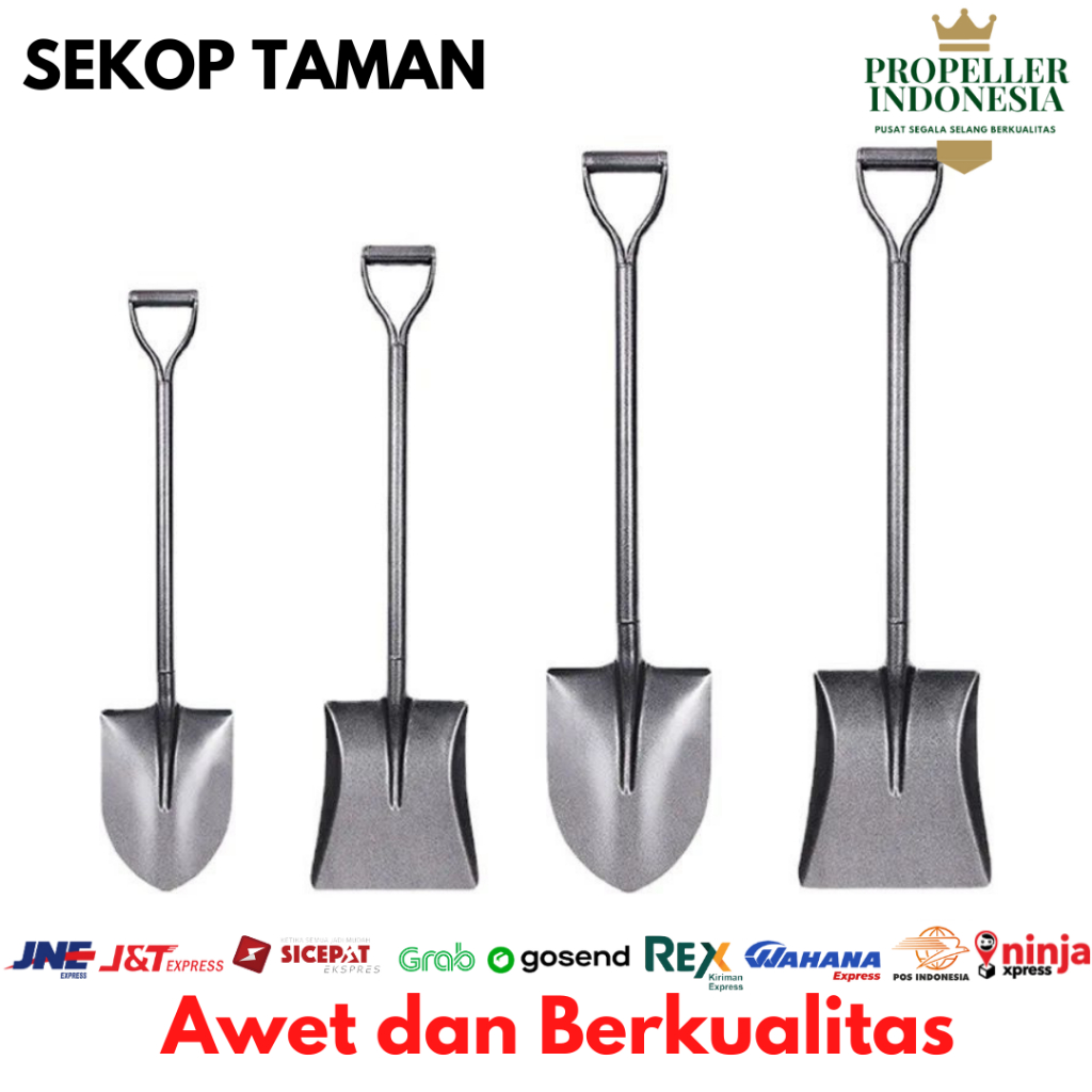 Jual Sekop Taman Tanah Skop Kebun Lancip Lurus Baja | Shopee Indonesia