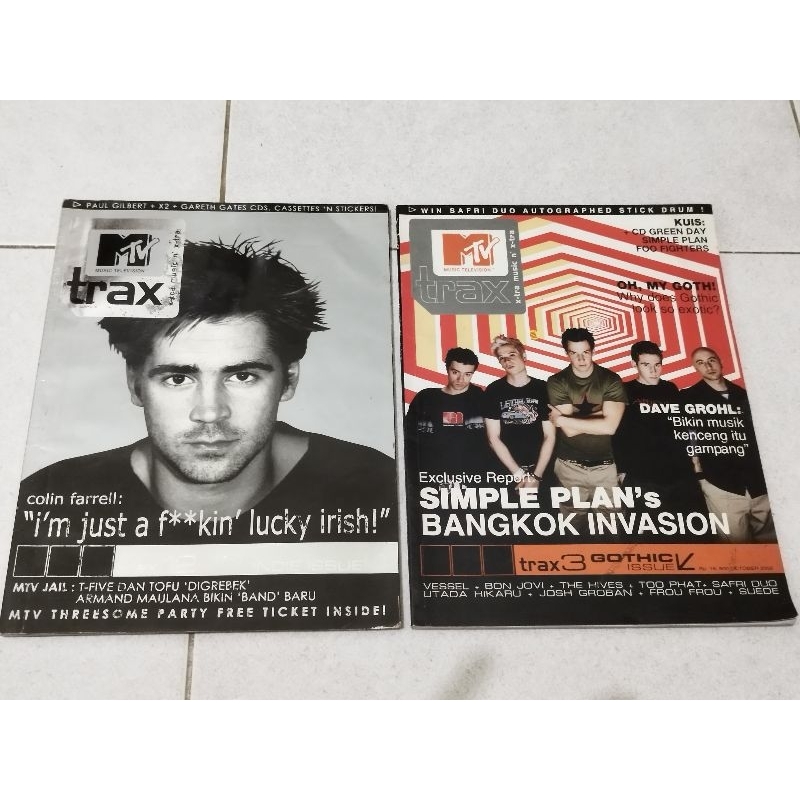 Jual majalah MTV Trax cover Simple Plan & Collin Ferrell | Shopee Indonesia