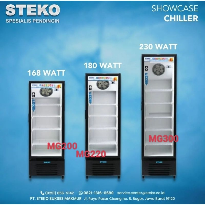 Jual SHOWCASE STEKO MG300 (280 LITER) | Shopee Indonesia