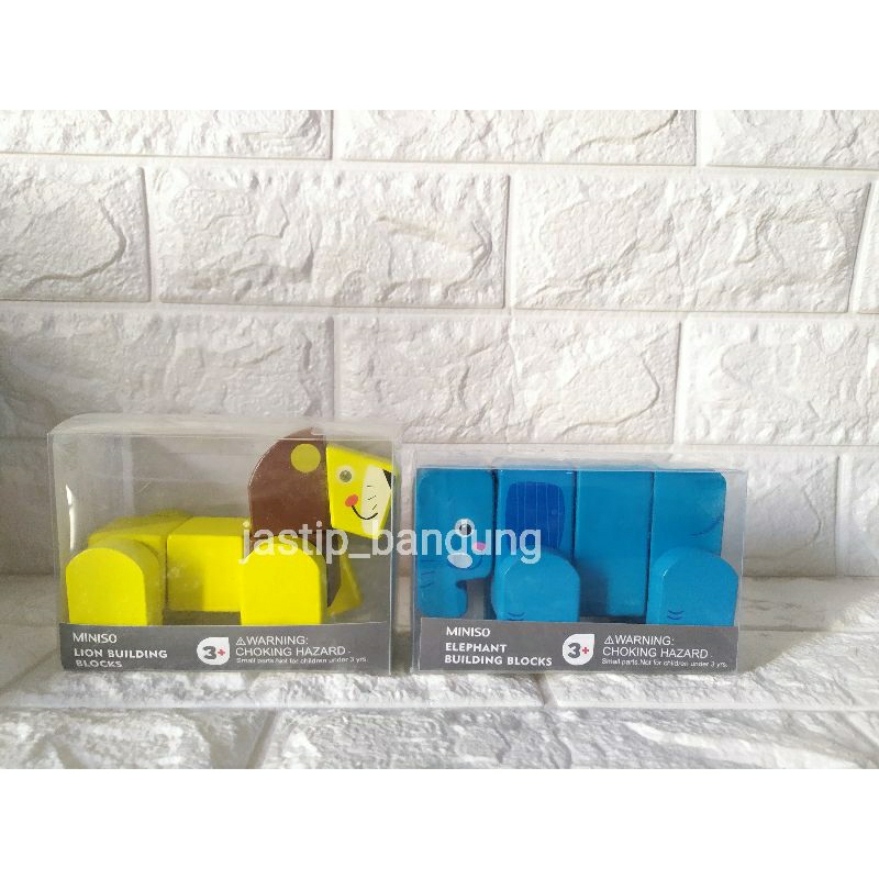 Jual Miniso Building Blocks Animal Series / Mainan Kayu Miniso / Miniso ...