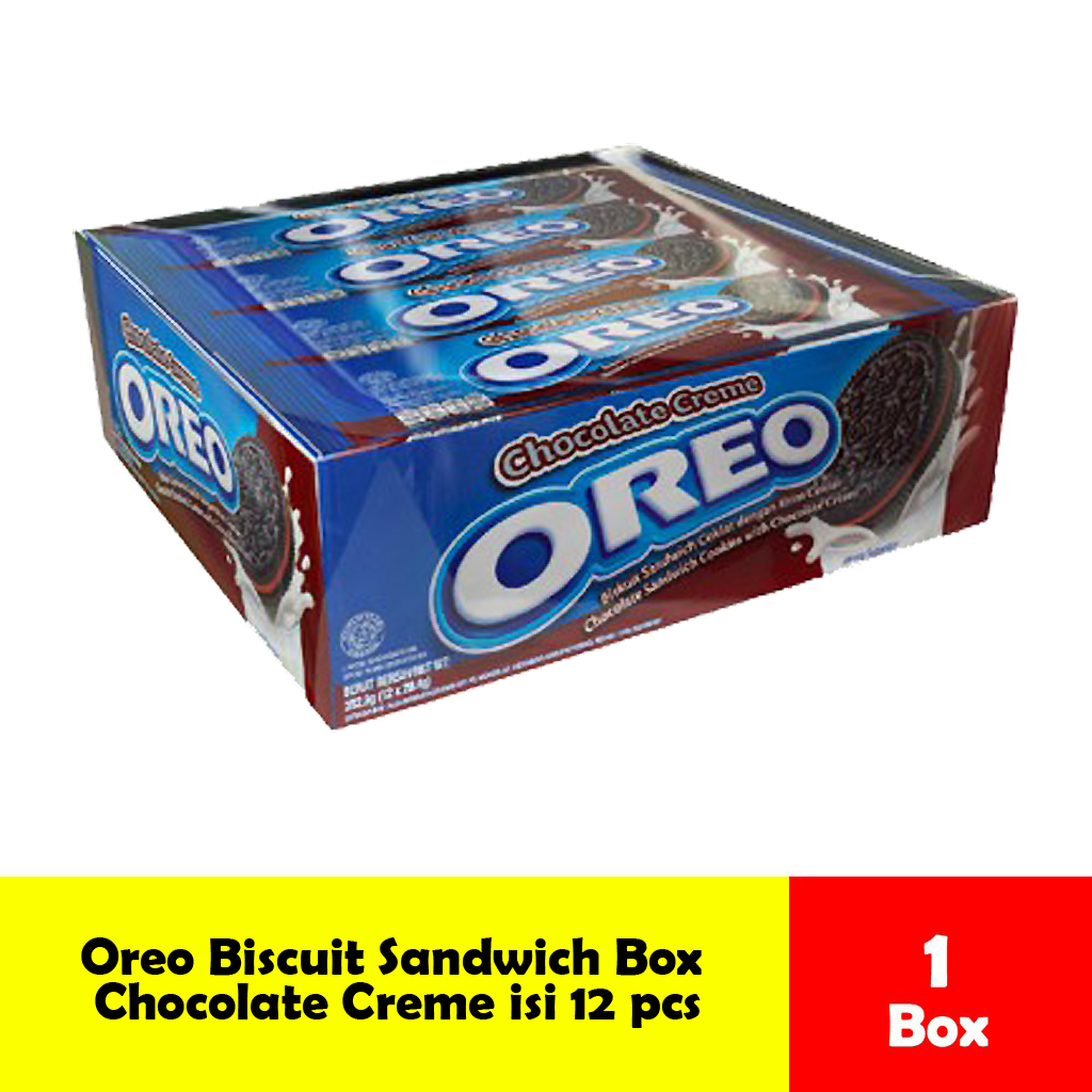 Jual Oreo biskuit Sandwich Kemasan Box isi 12pcs Rasa Chocolate / Ice ...