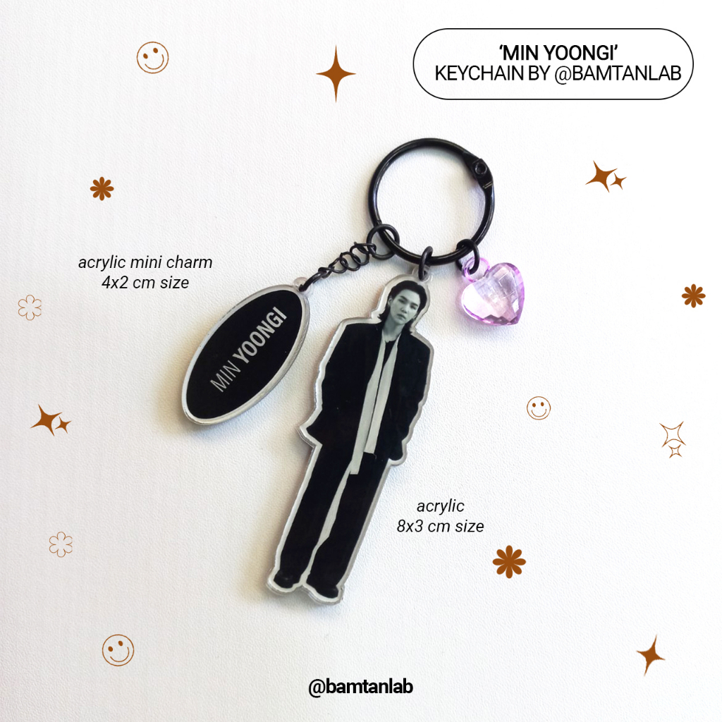 Jual [PRE-ORDER] 'MIN YOONGI' KEYCHAIN / GANTUNGAN KUNCI SUGA BTS ...