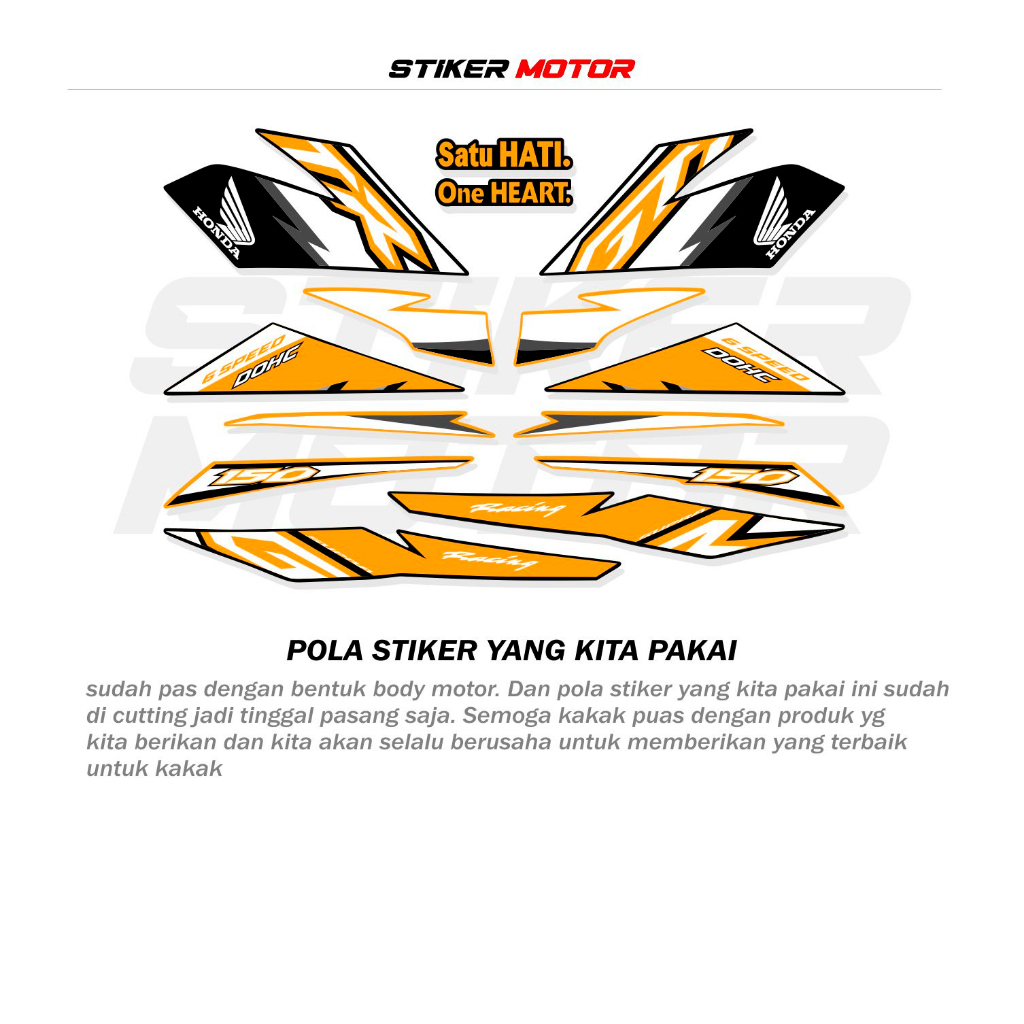 Jual GTR02 STRIPING STICKER HONDA SUPRA GTR 150 RS150R WINNER V1 ...