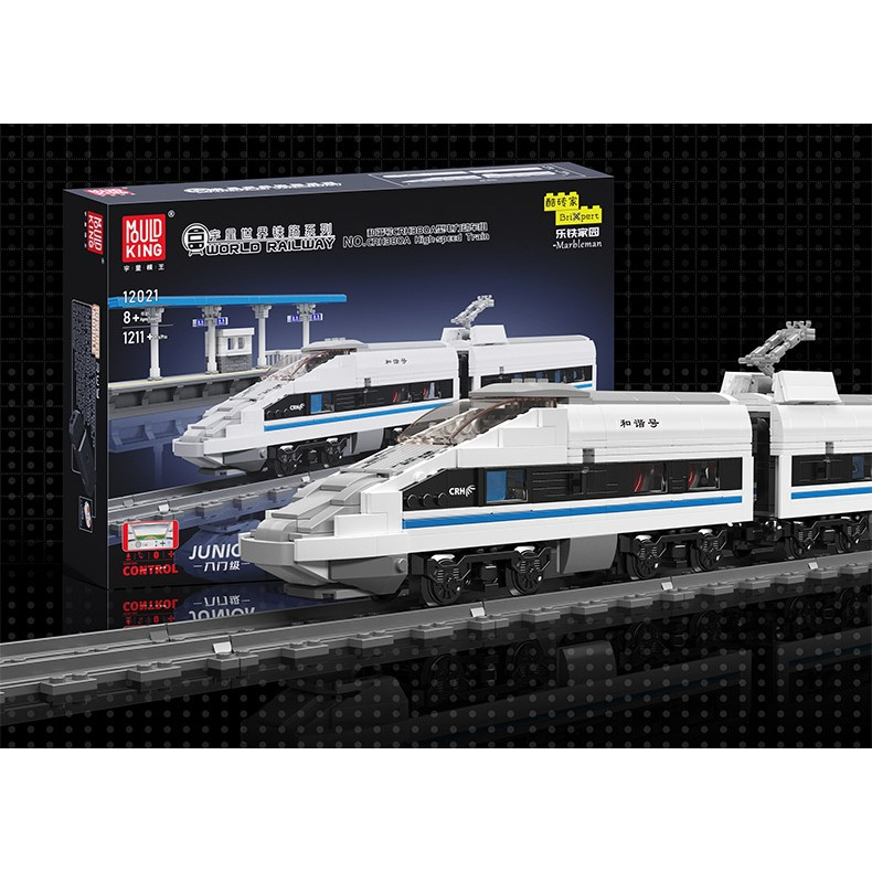 Jual Brick City MouldKing 12021 World Railway CRH380A High Speed Train Kereta Building Block ...