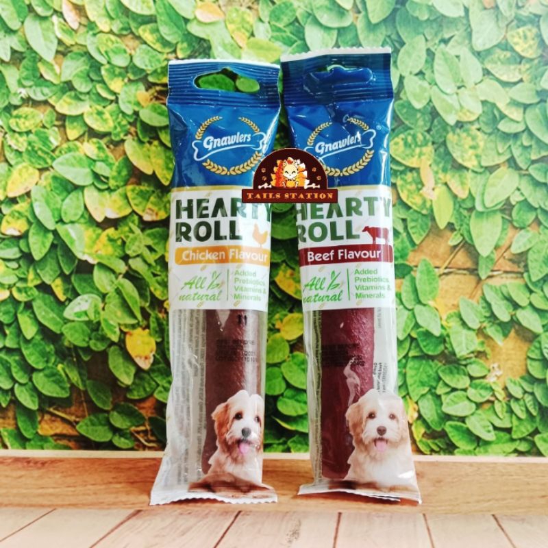 Jual Snack Anjing Gnawlers Hearty Roll 40gr Dog Treats Beef Chicken ...