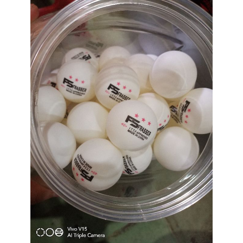 Jual Bola Ping Pong Tenis Meja Frasser Bintang Tiga Satuan | Shopee Indonesia