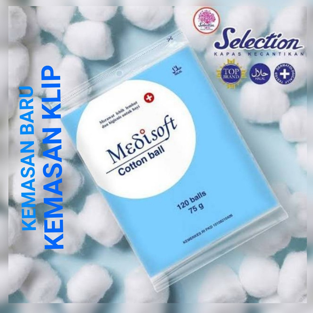 Jual Kapas Bulat Bayi Medisoft/ Medosoft Cotton Ball | Shopee Indonesia