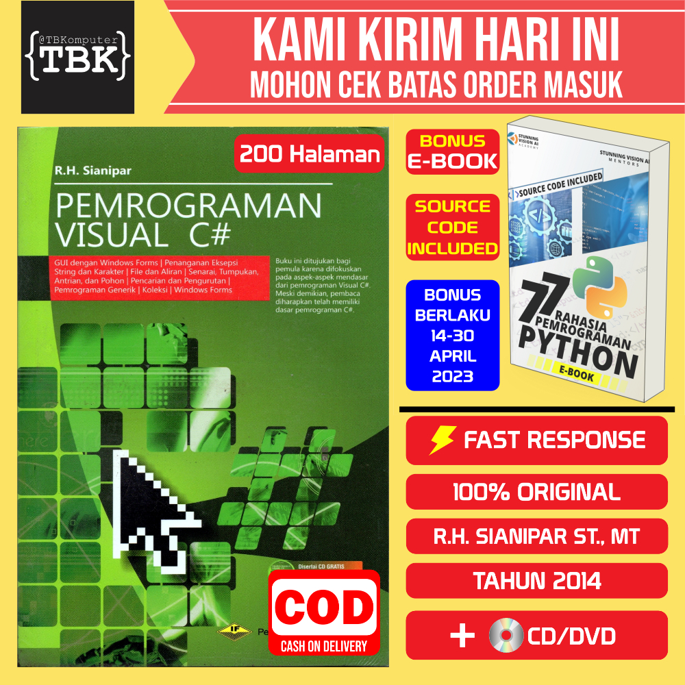 Jual BUKU PEMROGRAMAN VISUAL C# RH SIANIPAR | Shopee Indonesia