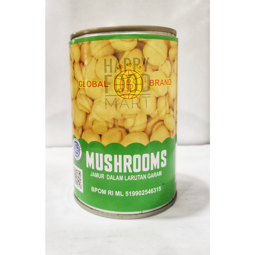 Jual [HALAL] GLOBAL BRAND MUSHROOM 425G/ JAMUR KANCING/ JAMUR KALENG ...