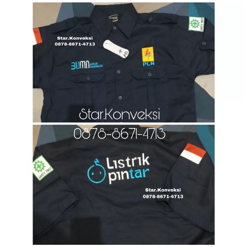 Jual Seragam Kemeja PDH Baju BUMN PLN Listrik Pintar lengan Pendek ...