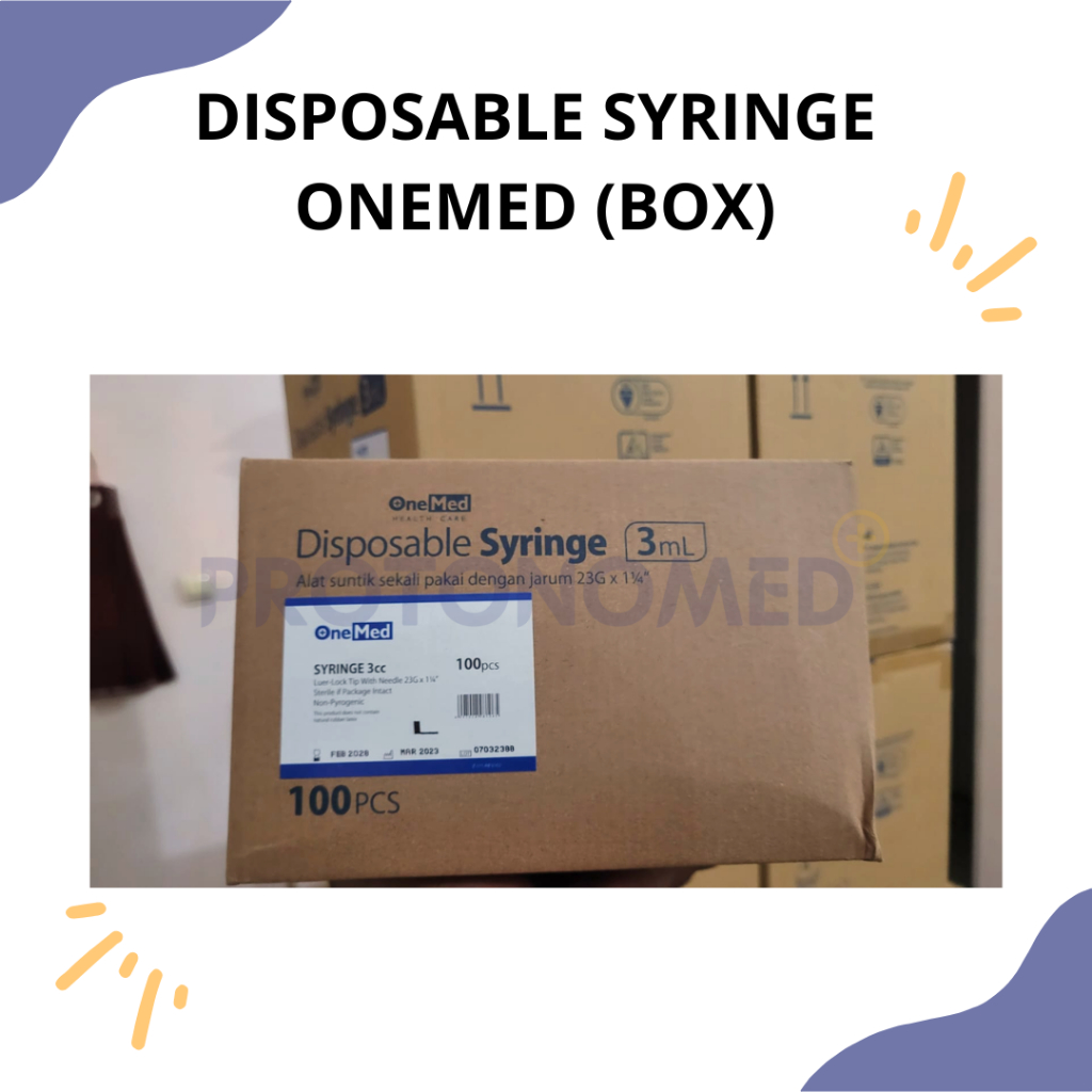 Jual Syringe Onemed / Spuit Onemed 3 CC 3 ML 3CC 3ML (Box) | Shopee ...