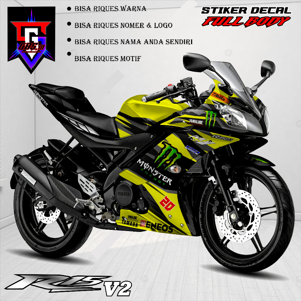 Jual Decal Sticker Motor R15 Decal Striping R15 V2 Variasi Decal Stiker ...