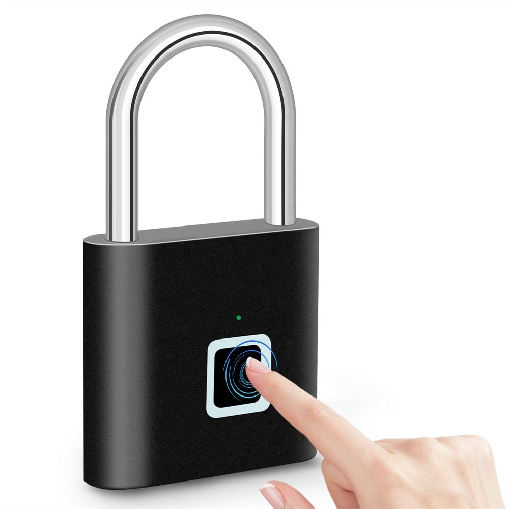 Jual KERUI Keyless USB Charging Fingerprint Lock Smart Padlock ...