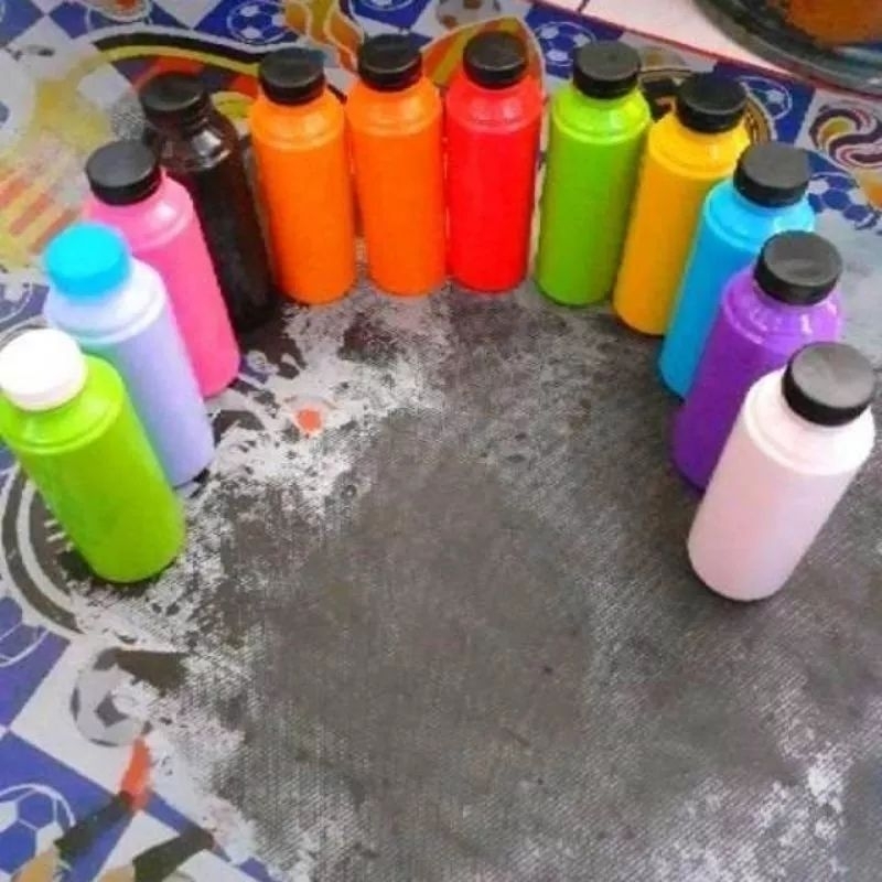 Jual paket 4 pcs cat lukis kanvas-akrilik kemasan 250ML/cat air/cat ...