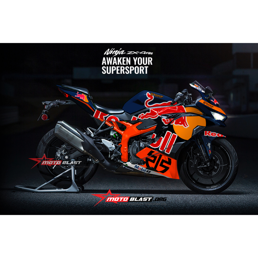 Jual Decal Stiker ZX4RR Livery BullRed Full Body Motoblast | Shopee ...