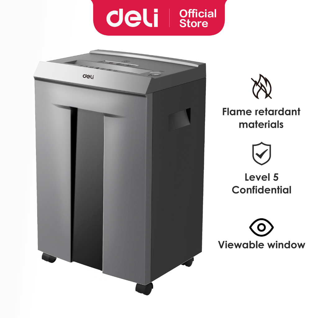 Jual Deli Mesin Penghancur Kertas / Paper Shredder 30 L 16 Lembar 60 ...