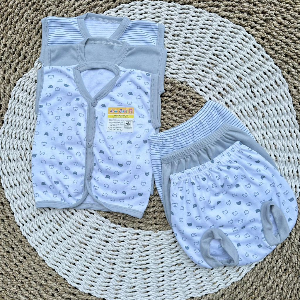Jual 3 PCS Baju Lengan Kutung+Celana Pop Bayi Bayi Atasan Bayi Baju ...
