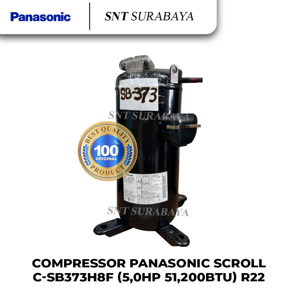 Jual KOMPRESOR AC 5PK PANASONIC R22 - C-SB373H8F (5,0HP 51,200BTU ...