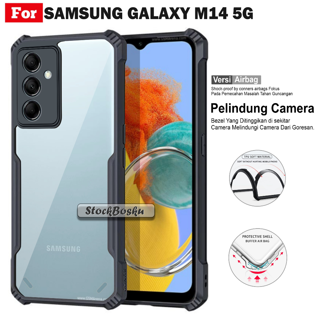 Jual Casing Hp Samsung M14 5G Soft Hard Case Anti Licin Transparant ...