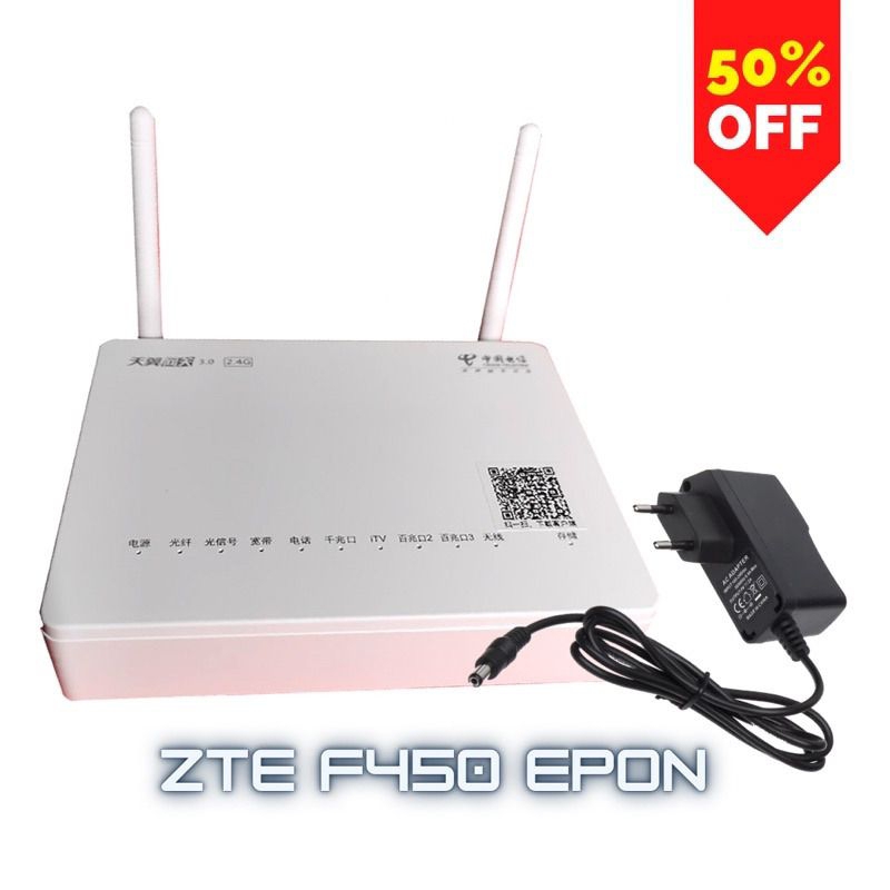 Jual Router Wifi ZTE F450 EPON dan Charger bukan ZTE F460 | Shopee ...