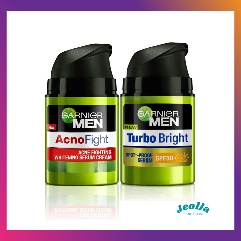 Jual GARNIER MEN Acno Fight Acne Fighting Brightening Serum Cream Skin Care & Turbo Bright Spot ...