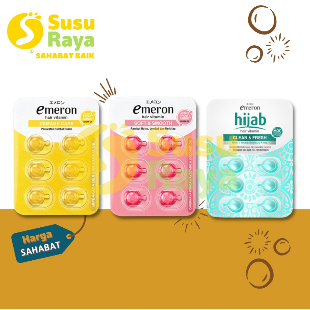 Jual EMERON HAIR VITAMIN DAMAGE CARE/SOFT & SMOOTH/CLEAN & FRESH ...