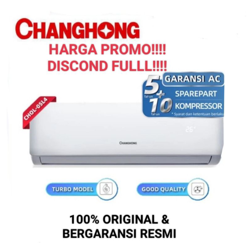 Jual AC SPLIT CHANGHONG CHOL-05L4 [ 0.5 PK ] UNIT ONLY | Shopee Indonesia