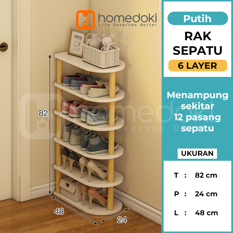 Jual Homedoki Rak Sepatu Kayu / Rak Sepatu Minimalis / Rak Sepatu Susun ...