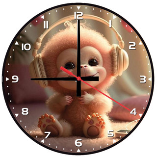 Jual JAM DINDING CUTE MONKEY /JAM DINDING KAYU JAM DINDING UNIK ...