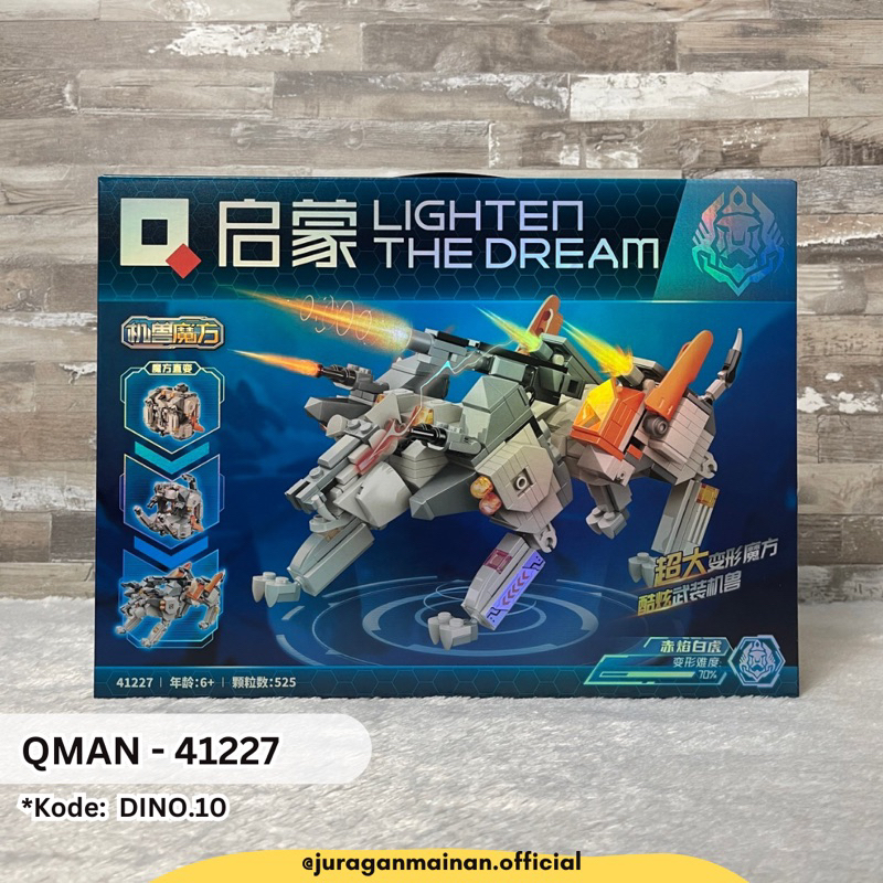 Jual QMAN TOYS Mechanical Beast Series - Mainan Bongkar Pasang Susun Toy DIY Edukasi - Tiger ...