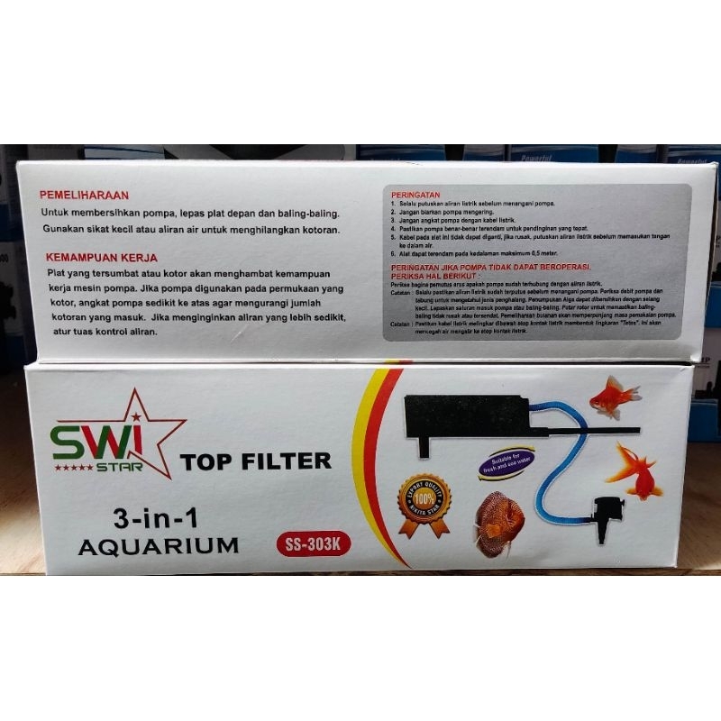 Jual SWI Star SS 303 K Top Filter Pompa Aquarium Aquascape 3in1 | Shopee Indonesia