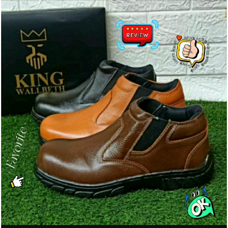 Jual SEPATU SAFETY BOOTH SLIP ON | ELASTIS | 100 %KULIT ASLI | KUALITAS ...