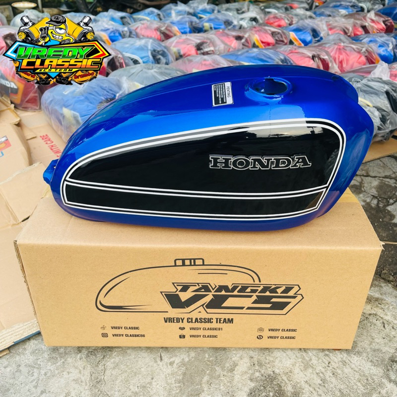 Jual tengki CB125 CB100 BIRU JAPAN galvanis cat kualitas original BY ...