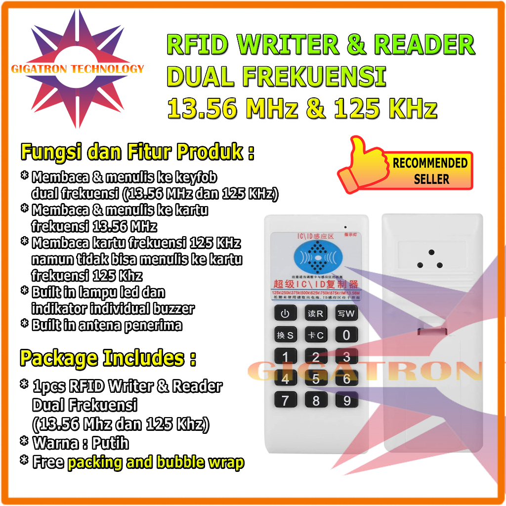 Jual Duplicator RFID Alat Writer Copier ID IC Proximity Card Keyfob ...