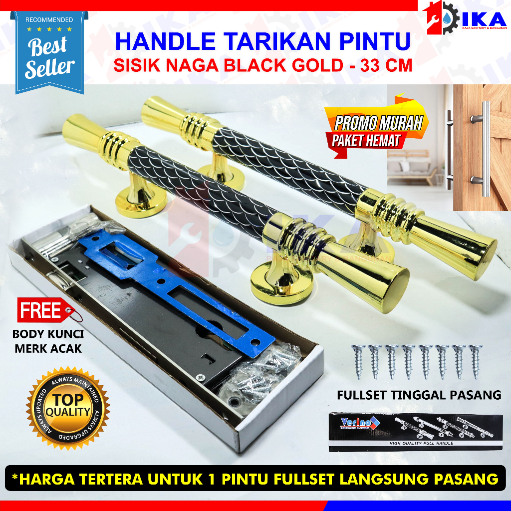 Jual Paket Handle pintu rumah 45cm 42cm dan 33cm body kunci pelor murah ...
